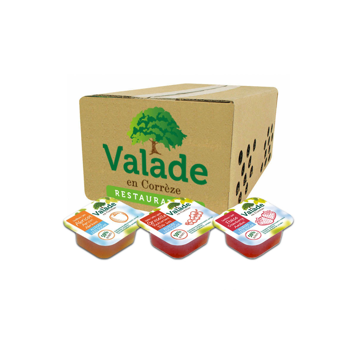 Acheter Mini confiture Valade Assortiment allégés en sucres abricot ...