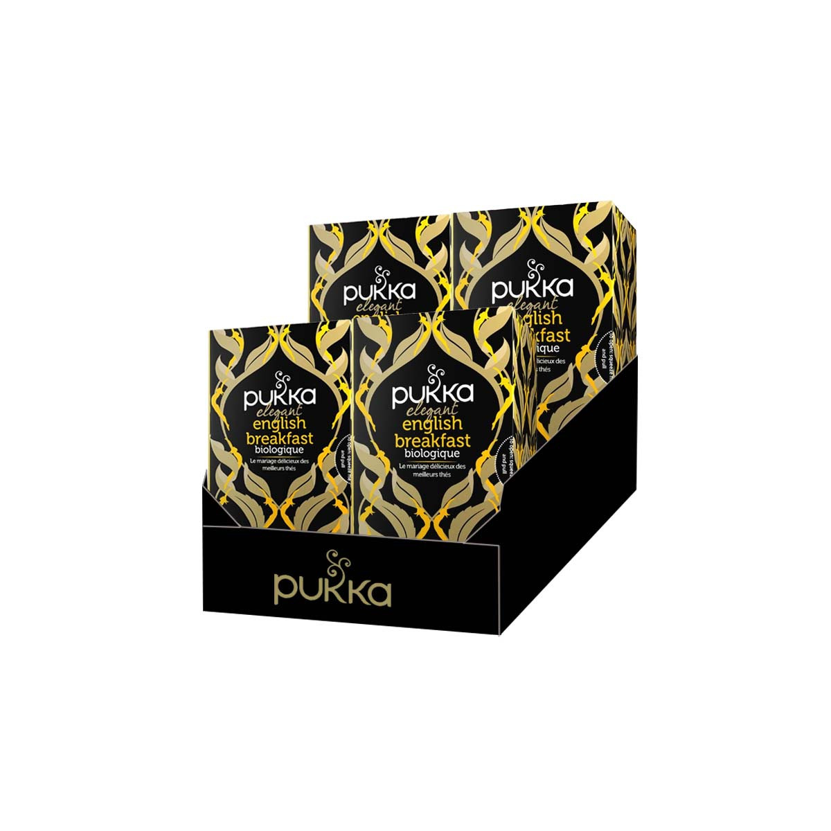 Pukka Elegant English Breakfast Thé Noir Bio - 4 boites - 80 sachets