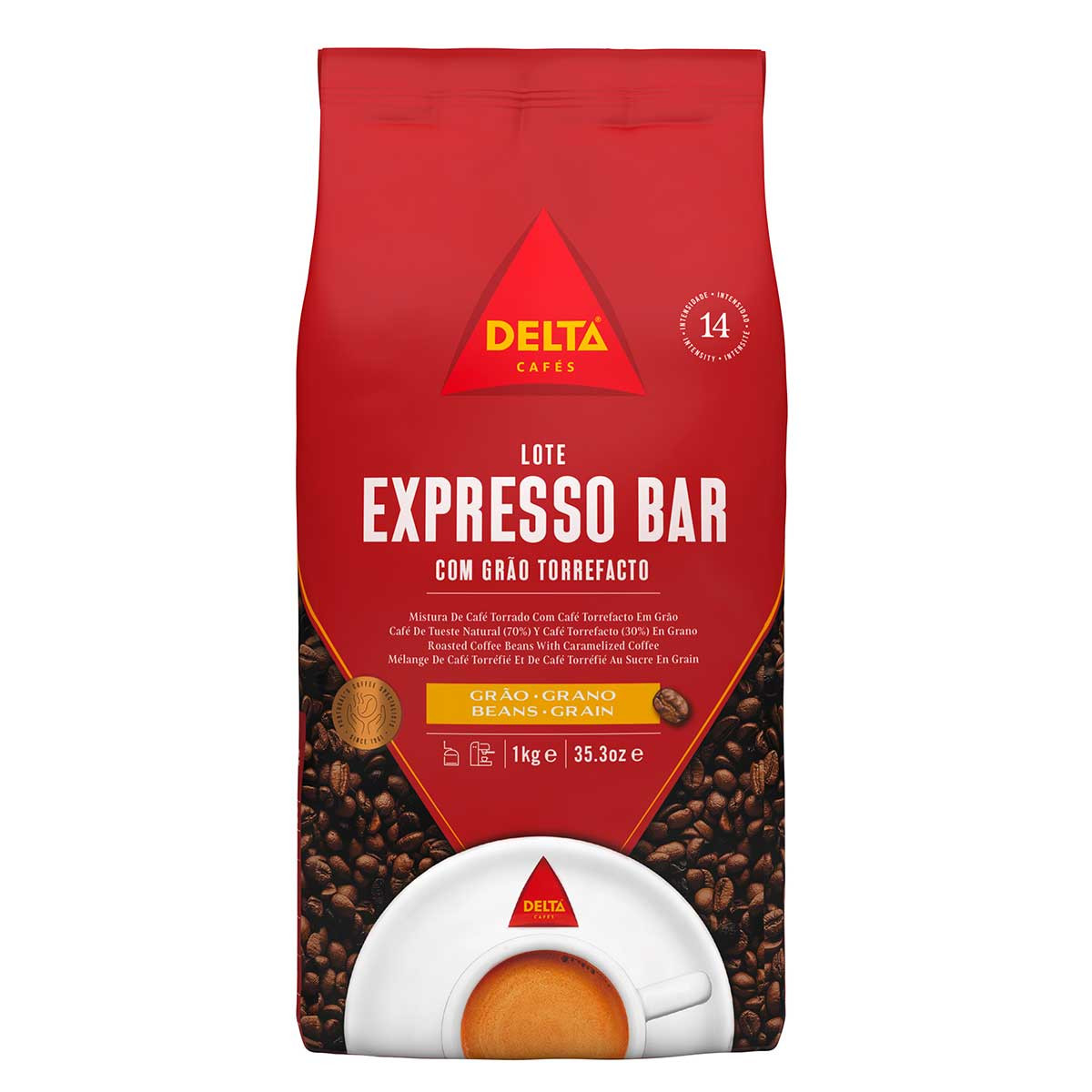 Delta Cafés Expresso Bar Café en Grains - 10 paquets - 10 Kg