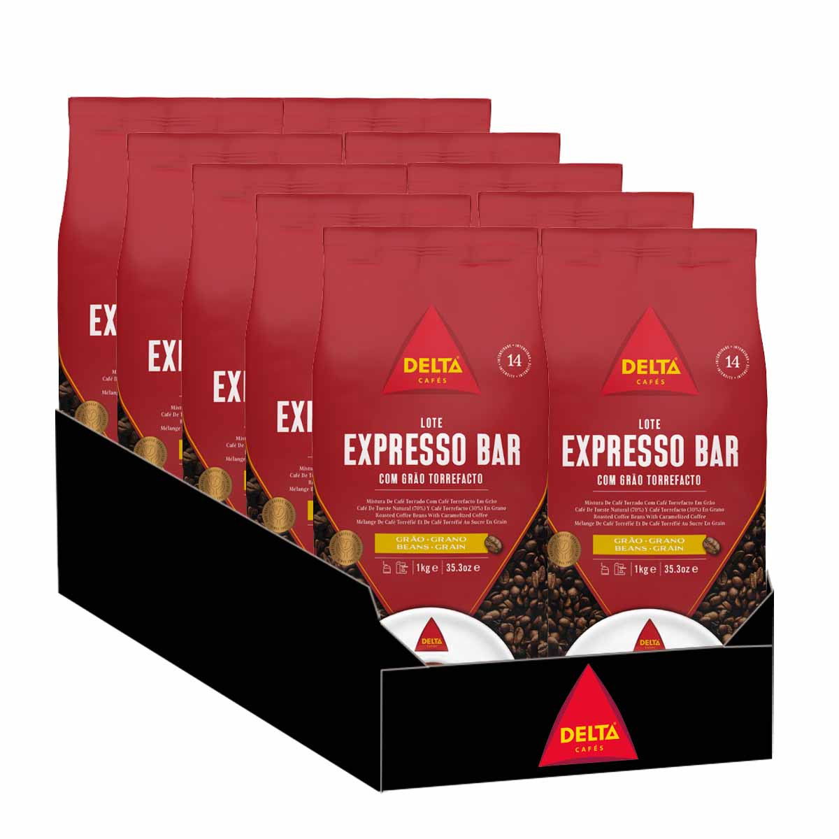 Delta Cafés Expresso Bar Café en Grains - 10 paquets - 10 Kg