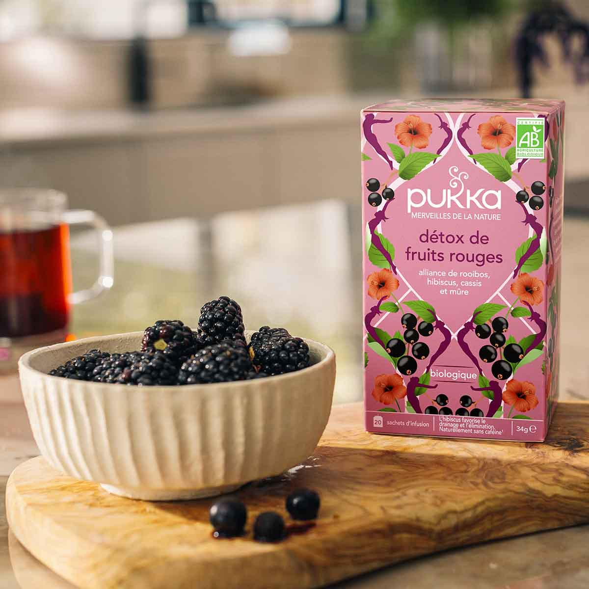 Infusion Bio Pukka Detox Fruits Rouges - 20 sachets