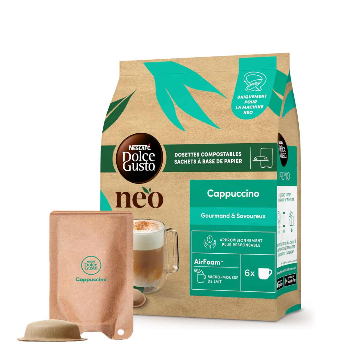 Dosettes Nescafé Dolce Gusto NEO Cappuccino - 5 boîtes - 30 boissons