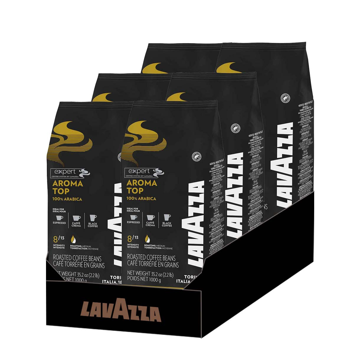 Café en Grains Lavazza Expert Aroma Top - 3 paquets - 3 Kg