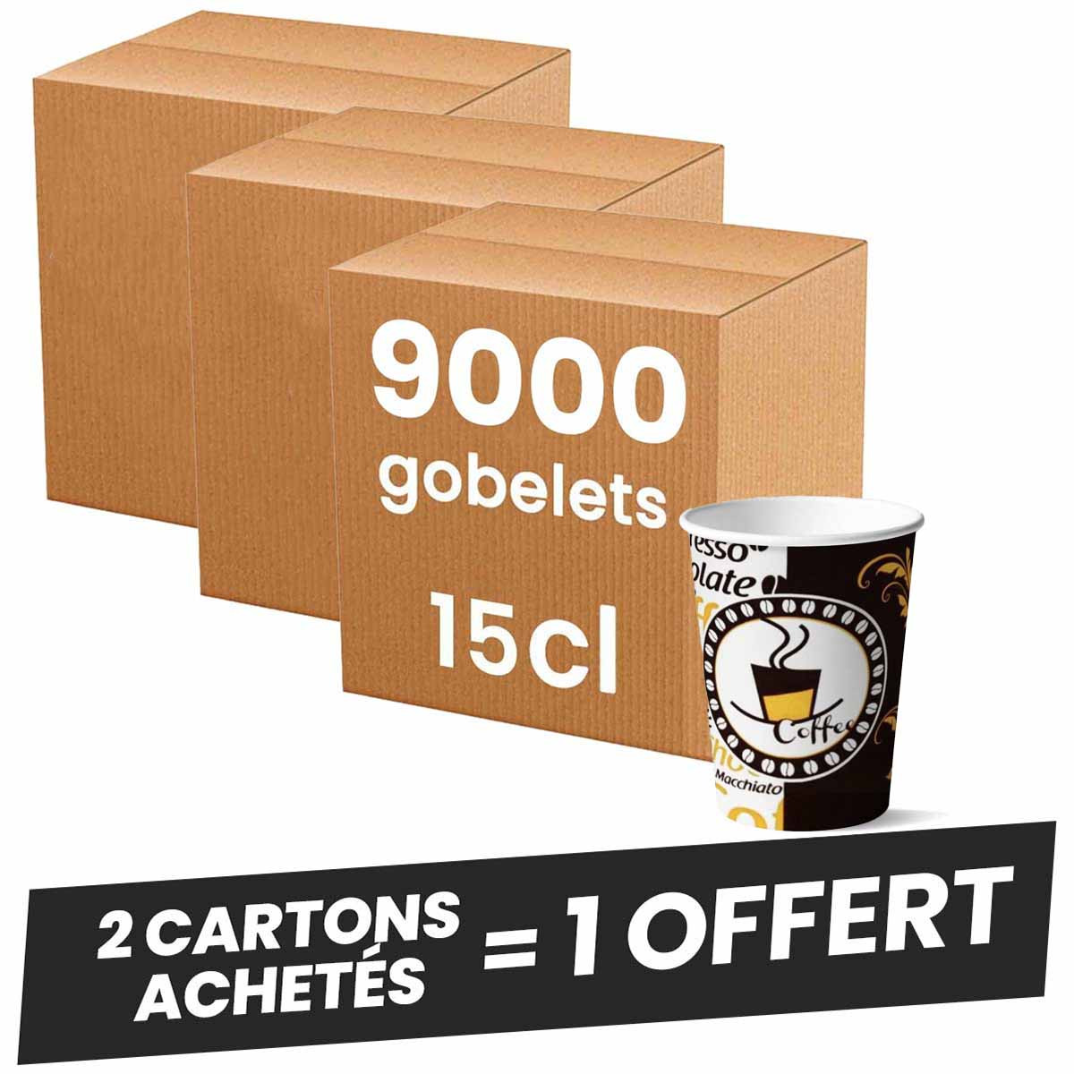 Gobelet carton 15 cl - 3000 gobelets