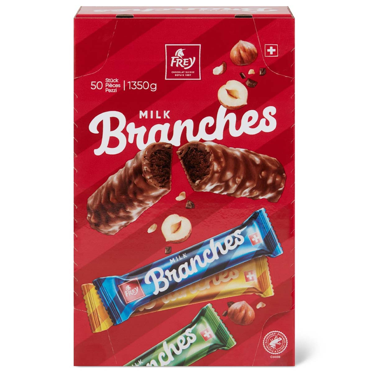 Frey Branches Mini Sac - 200g Chocolat Suisse au lait et noisettes