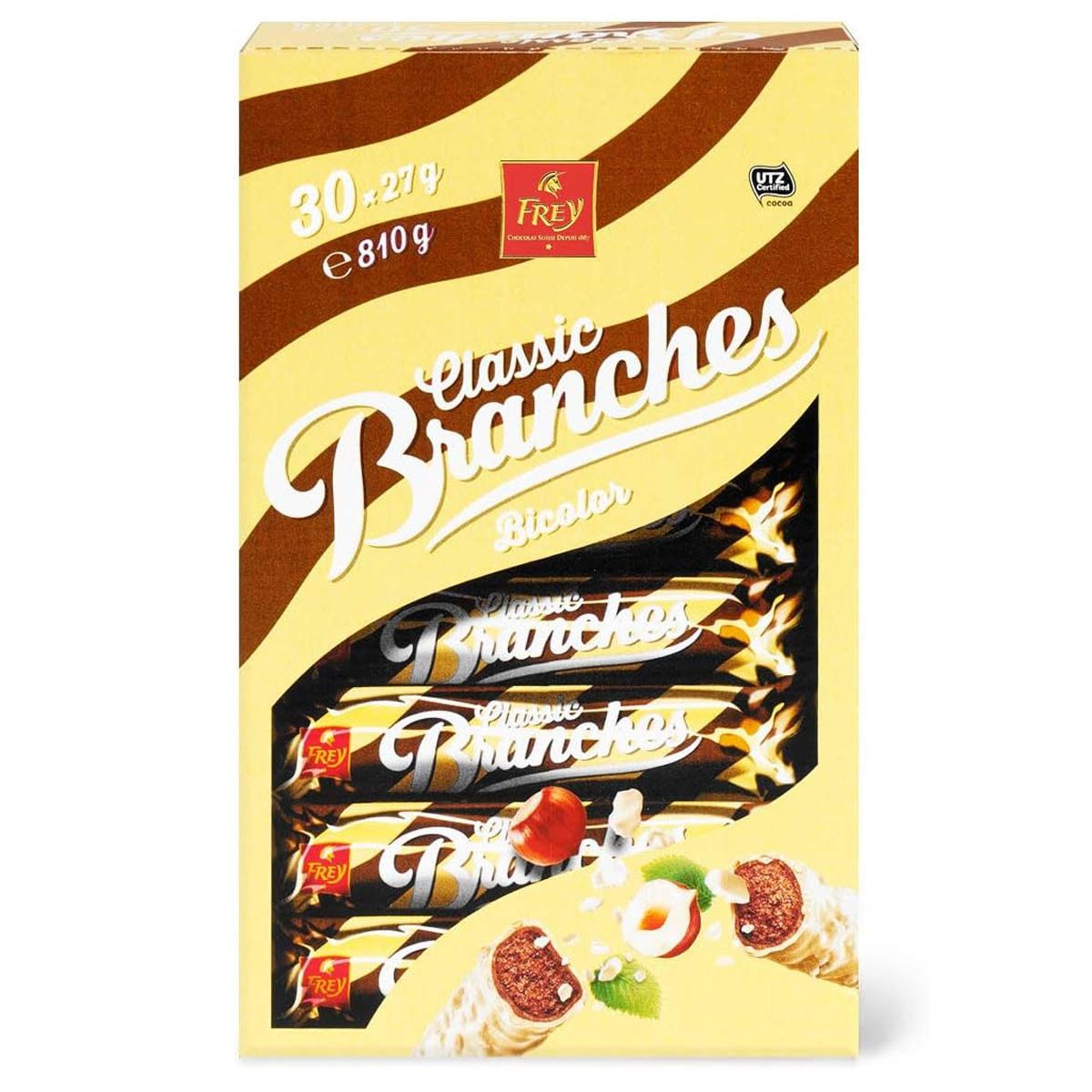 Frey Branches Mini Sac - 200g Chocolat Suisse au lait et noisettes