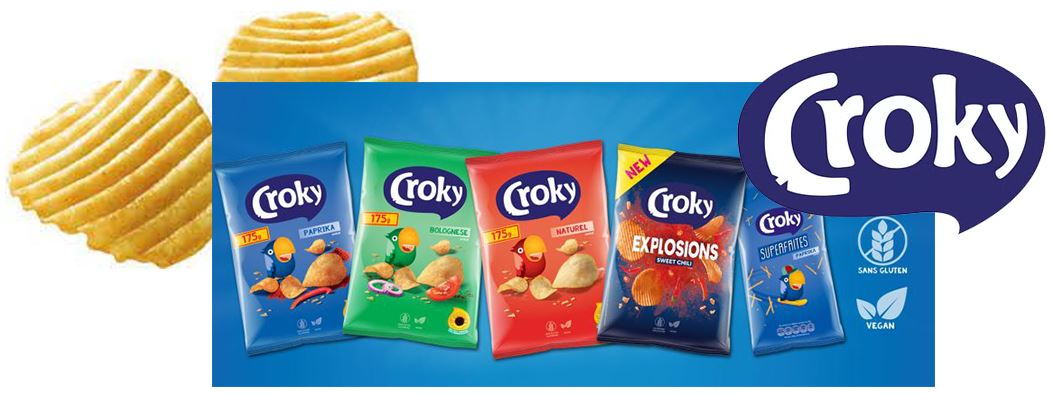 Croky Tortilla Nacho Cheese et fabriquées en France - Paquets de 40gr