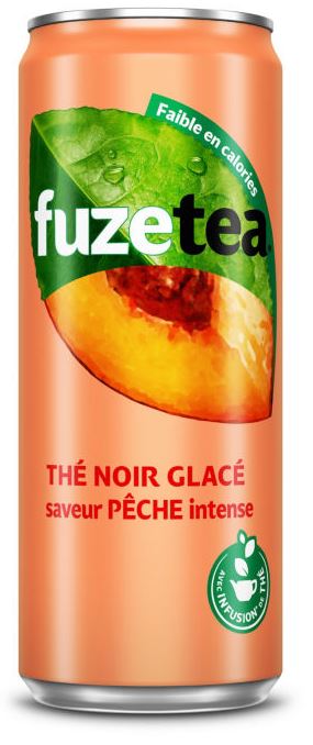 Thé glacé Fuze Tea Pêche Intense Canette Slim 33cl x24